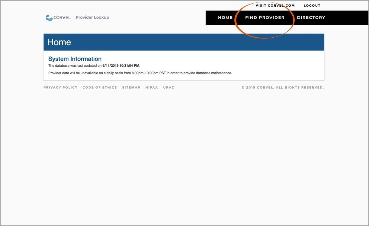 MPN Search | California or Ace American MPN provider directories