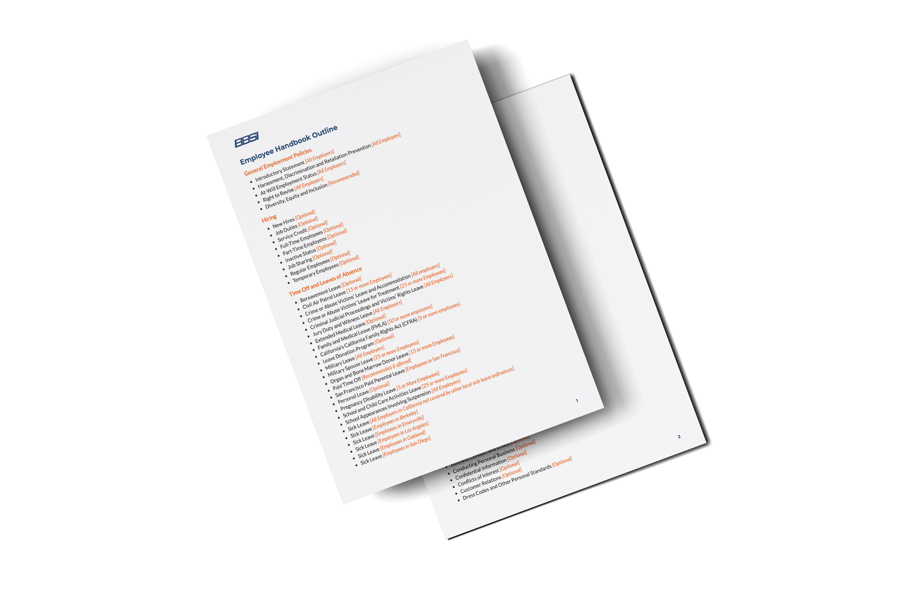 Employee Handbook Outline Template [Free Download]