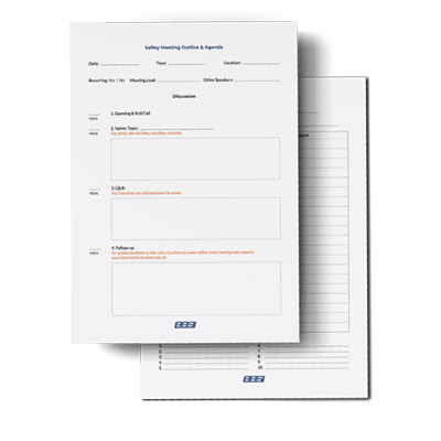 Safety Meeting Outline and Sign-In Sheet Template [Free Download]